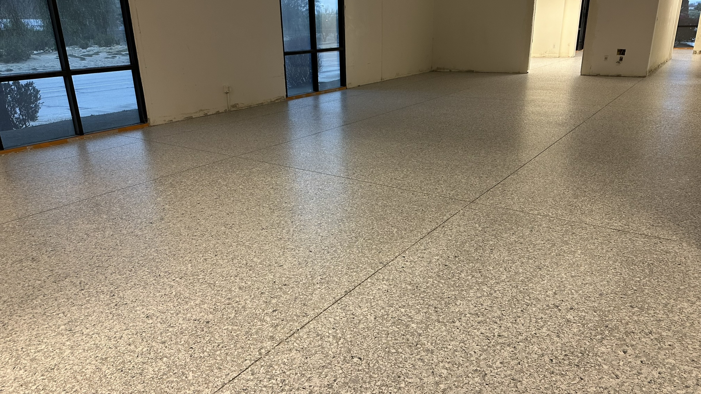 Commercial Makeover: 2,300 Sq Ft Epoxy Flake Floor Installation | Artisan Design Concepts